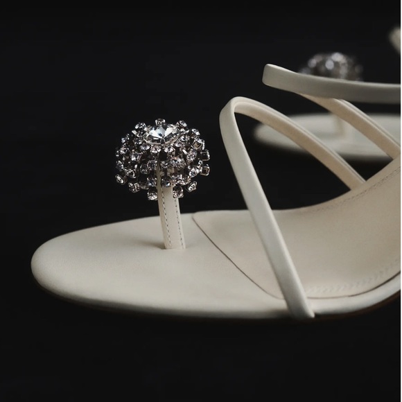Neous | Shoes | Brand New Crystal Embellished Toe Loop Sandal Neous ...